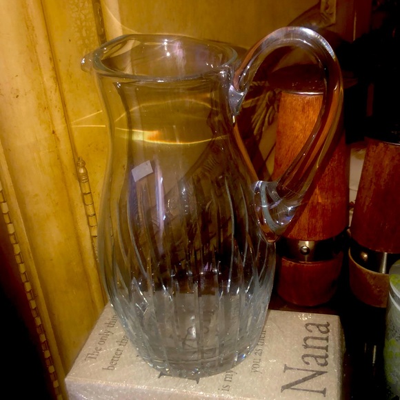 Block | Dining | Block Crystal Tall Water Pitcher Vertical Cut ...
